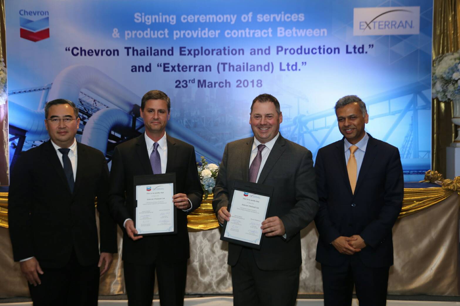 Exterran Corporation ร่วมกับ Chevron ประกาศร่วมลงนามสัญญาจ้างซ่อมบำรุง ...