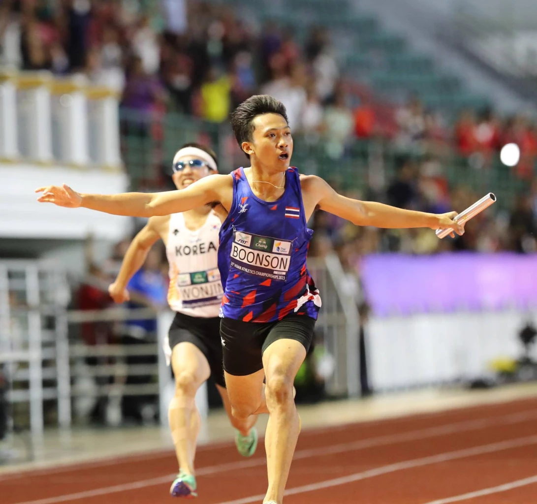 ไฮไลต์ วิ่งผลัด 4x100ชายไทย คว้าทองประวัติศาสตร์ 38.55 วินาที ทุบสถิติเอเชีย